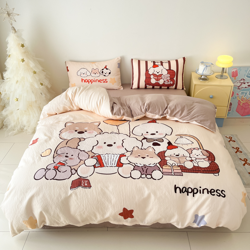 2025新款大版印花云感双层纱四件套-找家纺-就上找家纺网