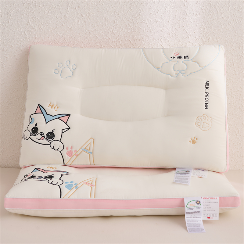 2025新款超柔护颈枕枕头枕芯小馋猫-找家纺-就上找家纺网