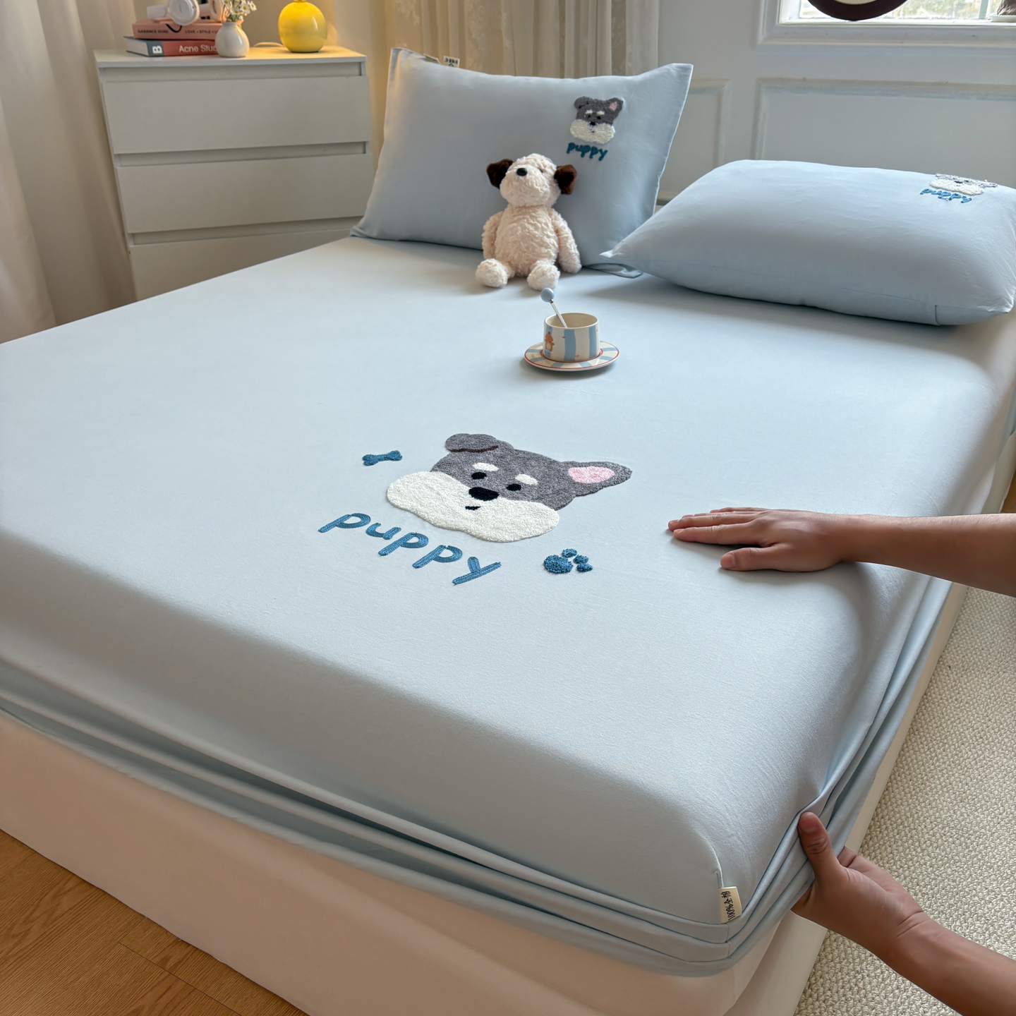 2026新款全棉磨毛毛巾绣床笠-找家纺-就上找家纺网